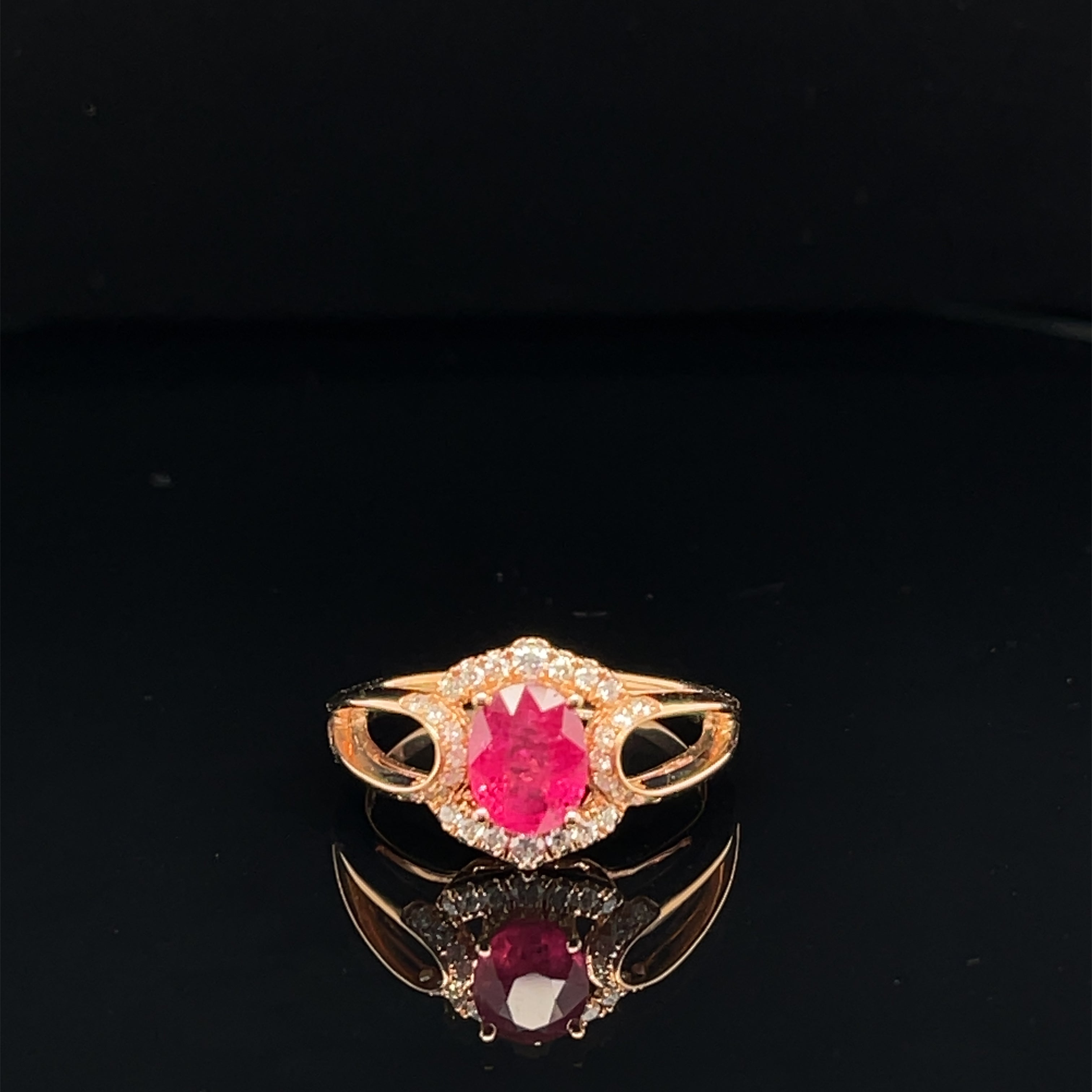 Ruby & Diamond Princess Crown Ring in 18k Rose Gold - (#36-HRRUB001356 ...